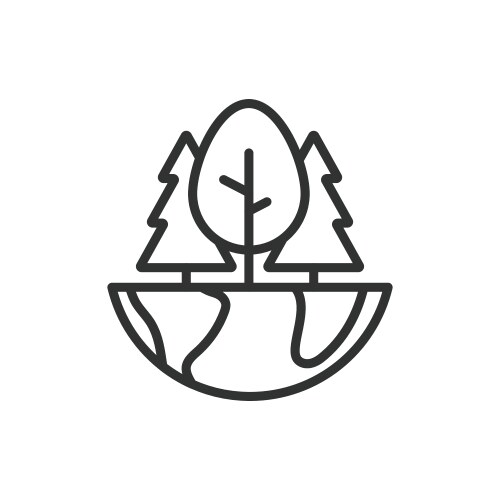 World radiation in line design green Royalty Free Vector