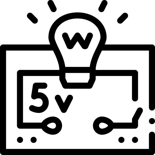 Electrical circuit icon thin linear style design Vector Image