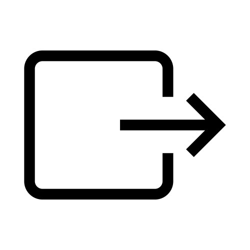 Computer icon logout Royalty Free Vector Image