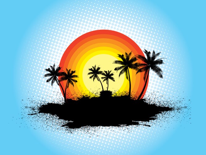 Palm tree graphics Royalty Free Vector Image - VectorStock