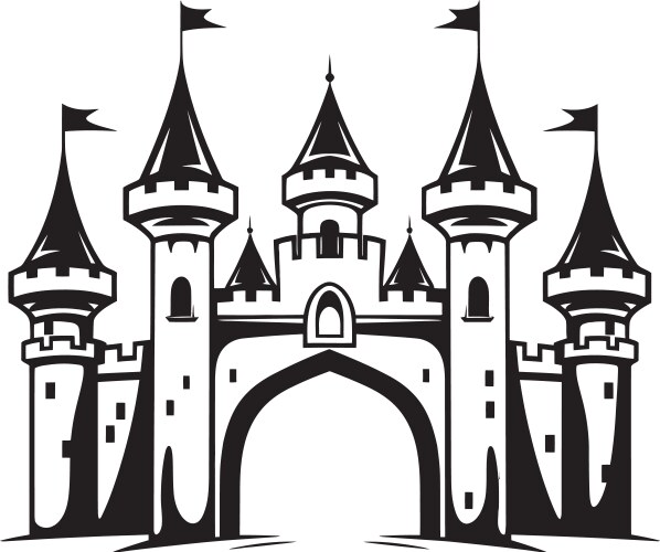 Medievalthreshold gate icon kingdomentrance Vector Image