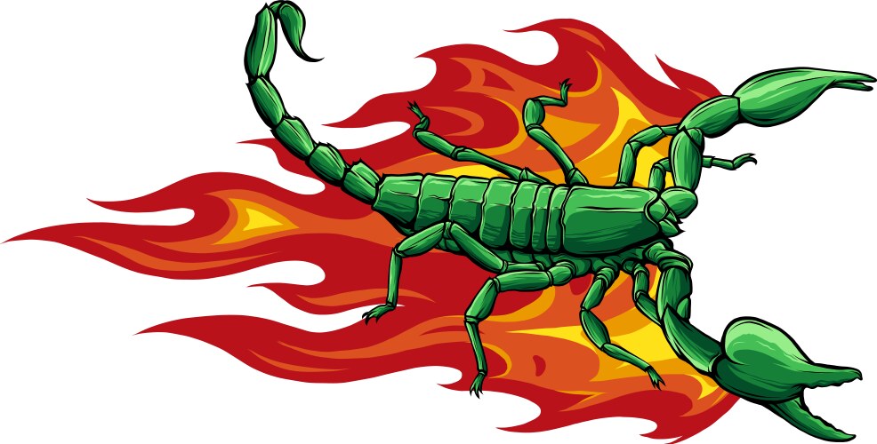 Cartoon happy scorpion Royalty Free Vector Image