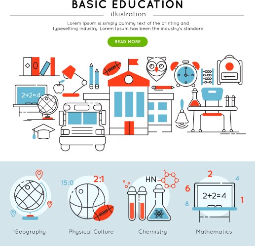 Mathematics word concepts banner presentation Vector Image