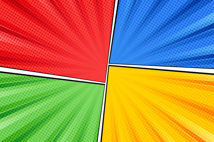 Comic book page colorful template Royalty Free Vector Image