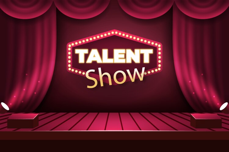 Realistic talent show background Royalty Free Vector Image