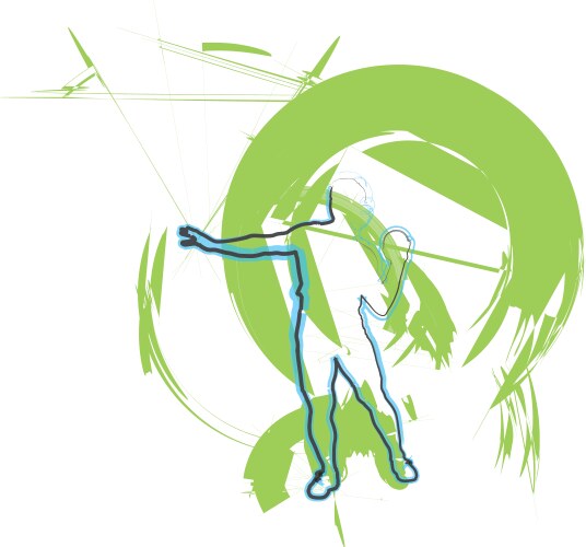 Cute man athlete doing shot put Royalty Free Vector Image