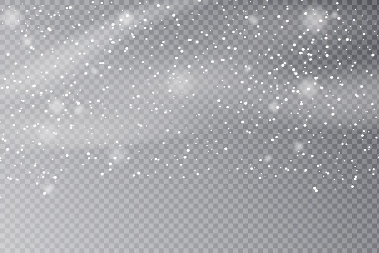 Realistic falling snow overlay effect Royalty Free Vector