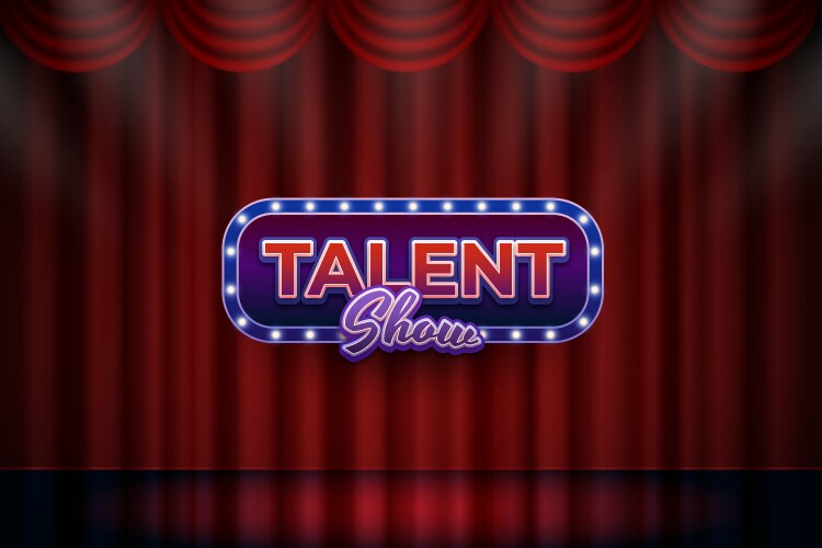 Realistic talent show background Royalty Free Vector Image