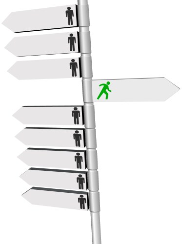 Set of direction post Royalty Free Vector Image