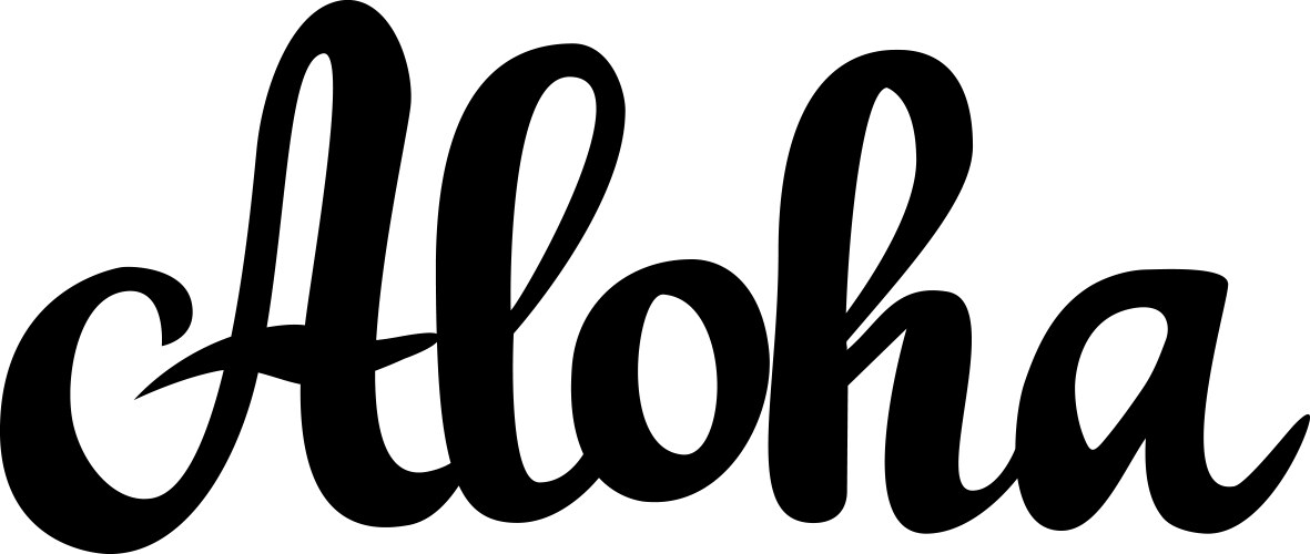 Aloha Font Hawaiian Vector Images (over 110)