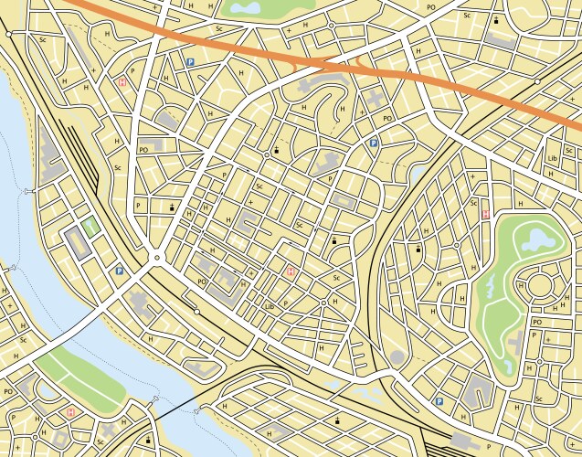 Generic Street Map Vector Images (over 420)