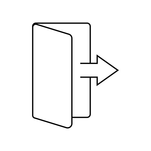 Computer icon logout Royalty Free Vector Image