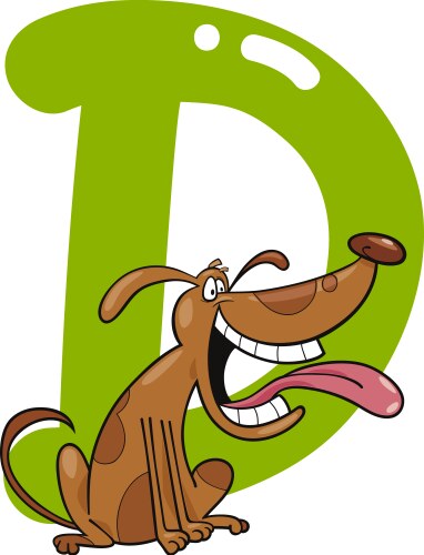 D for dog Royalty Free Vector Image - VectorStock