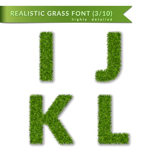 Grass Font Alphabet Vector Images (over 3,900)