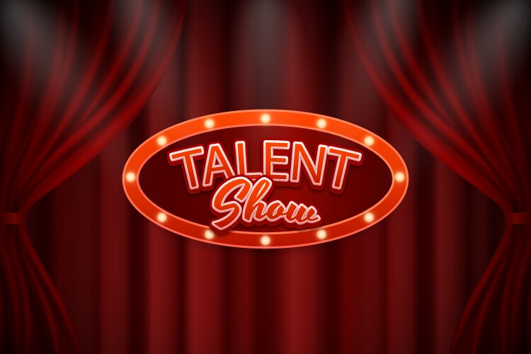 Realistic talent show background Royalty Free Vector Image