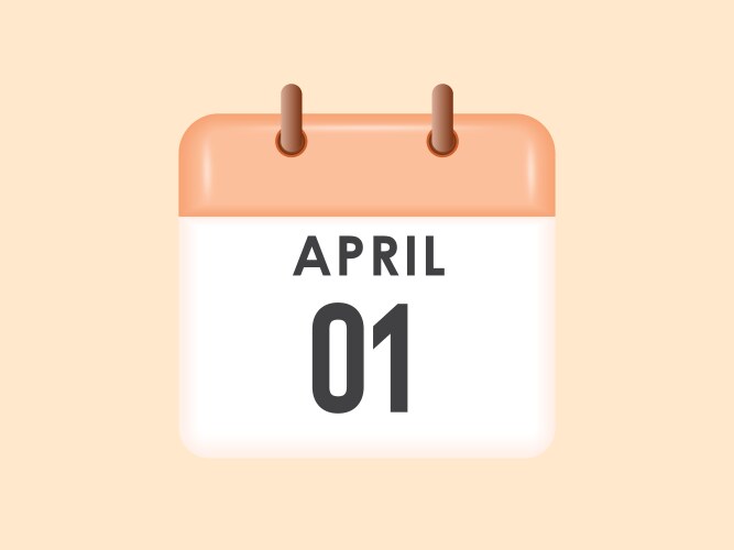 April 8 - calendar and time planner daily Vector Image