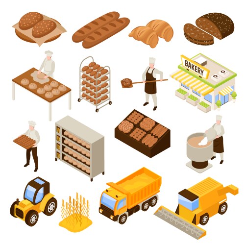 Bread Production Process Vector Images (over 830)