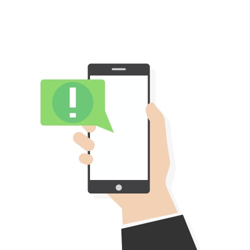 Notification icon bell alarm alert Royalty Free Vector Image