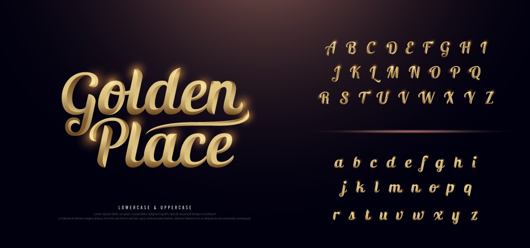 Custom made alphabet letters set Royalty Free Vector Image