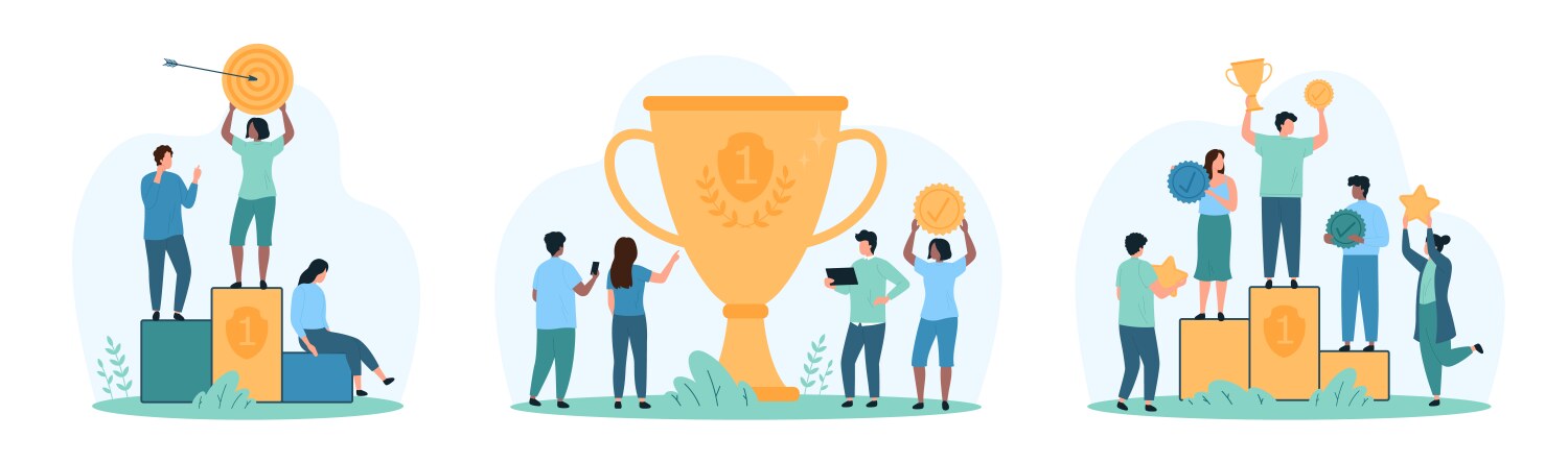 Trophy Cartoon First Place Vector Images (over 4,500)