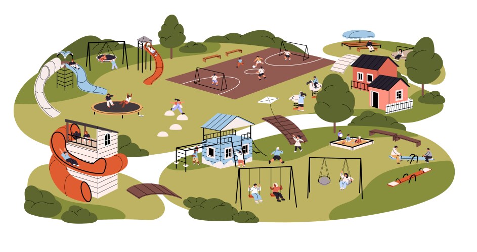 Childrens Play Area Vector Images (over 2,200)
