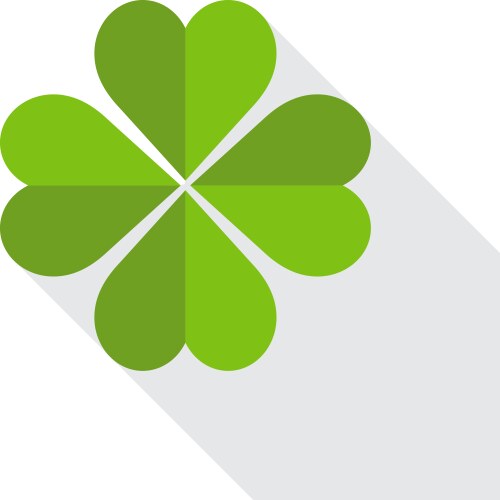 Four leaf clover lucky symbol good luck wish Vector Image