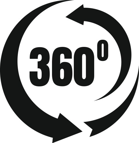360 view icon graphic design template Royalty Free Vector