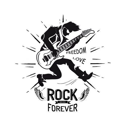 Forever rock n roll music fest Royalty Free Vector Image