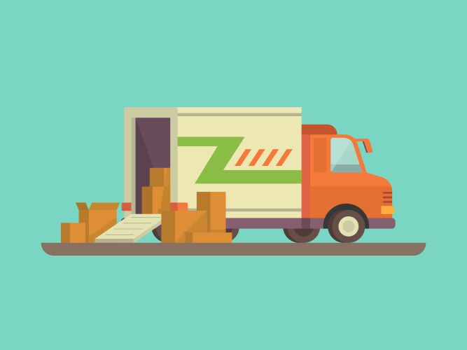 Truck Unloading Vector Images (over 2,300)