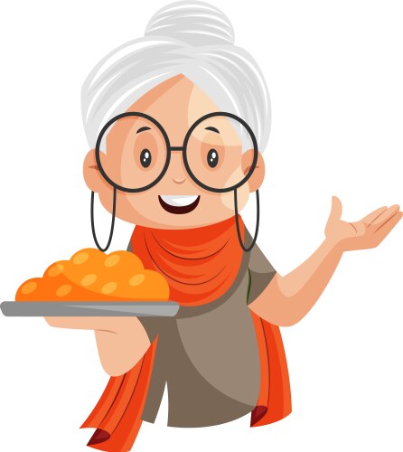 A beautiful grandmother Royalty Free Vector Image