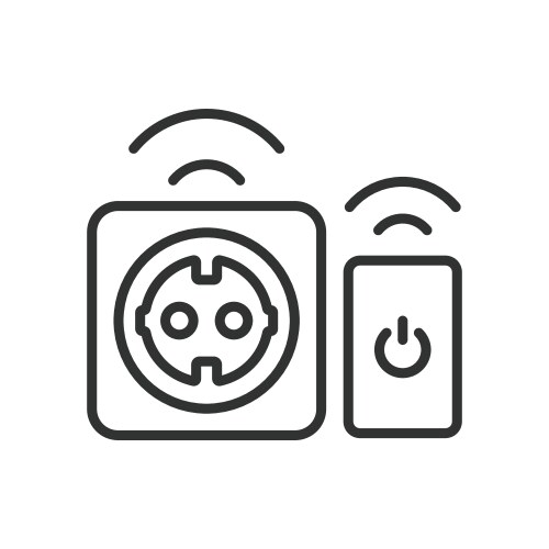 Plug in line design socket – Royalty-Free Vector | VectorStock
