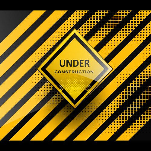 Grunge under construction texture background Vector Image