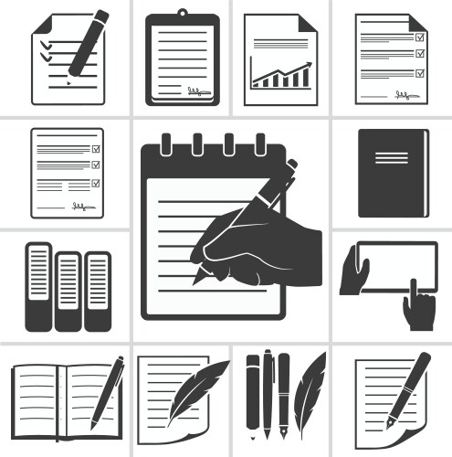 Script writing concept icon screenwriting Vector Image