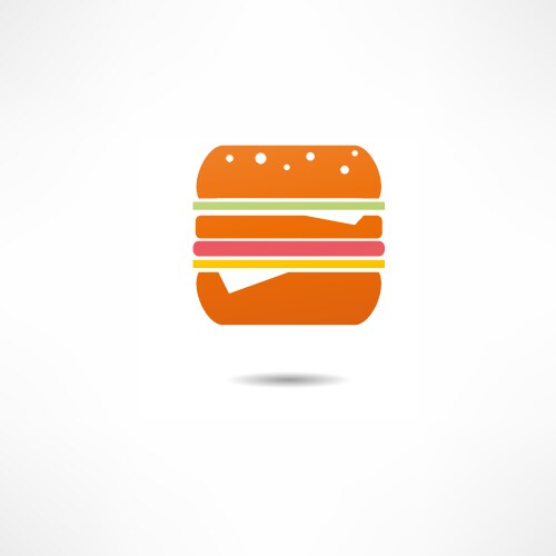 Pickle slices icon tasty cartoon burger Royalty Free Vector