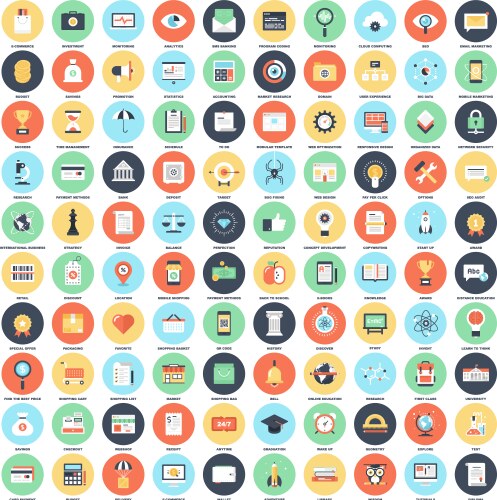 100 sticker icons Royalty Free Vector Image - VectorStock