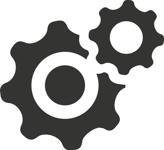 Engineering icon gear and wrench service symbol Vector Image