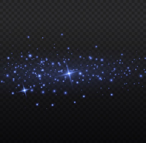 Blue glittering star dust Royalty Free Vector Image