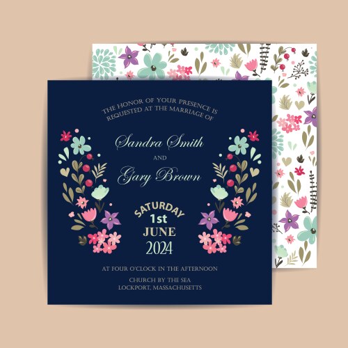 1 year anniversary invitation card template Vector Image