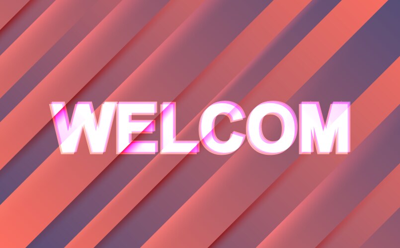 Welcome advertising banner design Royalty Free Vector Image