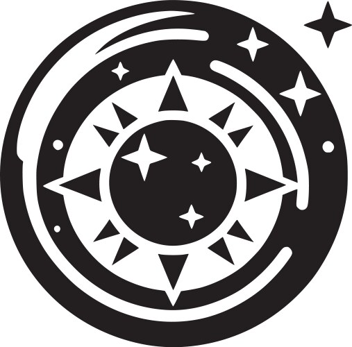 Celestial Compass Icon – Royalty-Free Vector | VectorStock