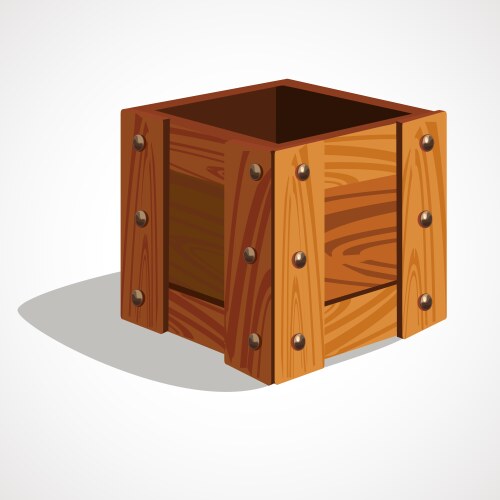 Cartoon brown wooden sign Royalty Free Vector Image