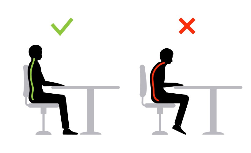 Computer Correct Posture Sitting Vector Images (over 370)