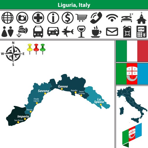 Map Of Italy Liguria