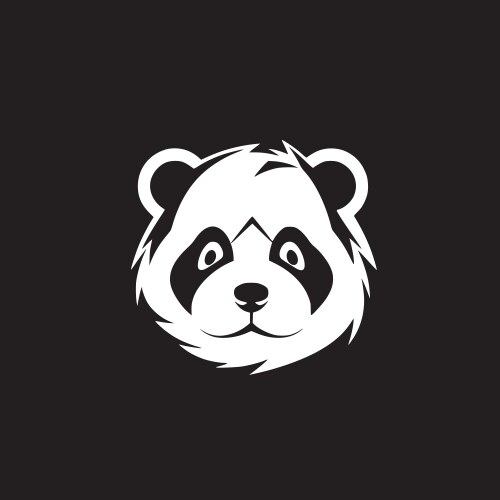 Panda - black and white isolated icon Royalty Free Vector