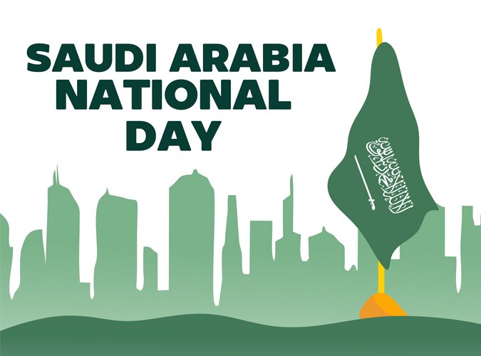 Happy saudi arabia national day Royalty Free Vector Image