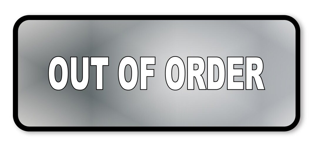Out of order Royalty Free Vector Image - VectorStock