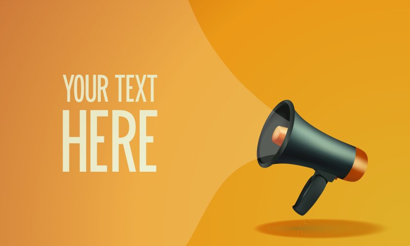 Important announcement megaphone announces news Vector Image