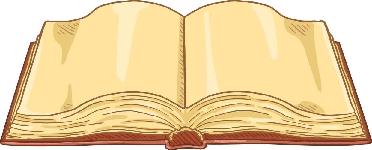 Blank Open Book Drawing