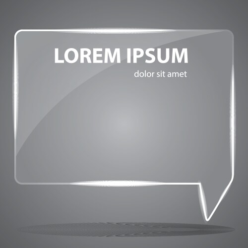 Abstract blue shiny glass banner Royalty Free Vector Image