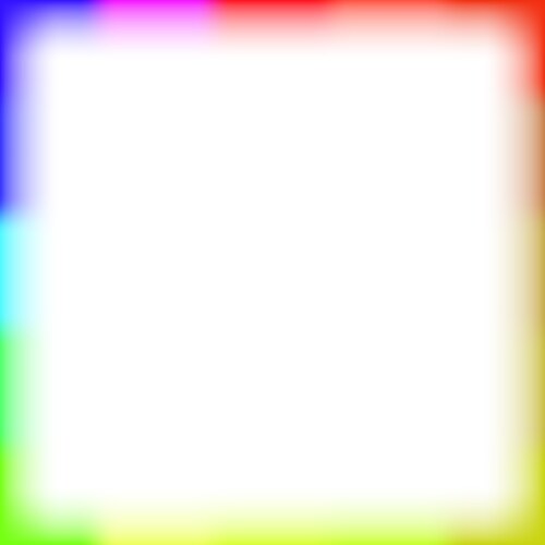 Red and yellow border rectangle blur smooth Vector Image